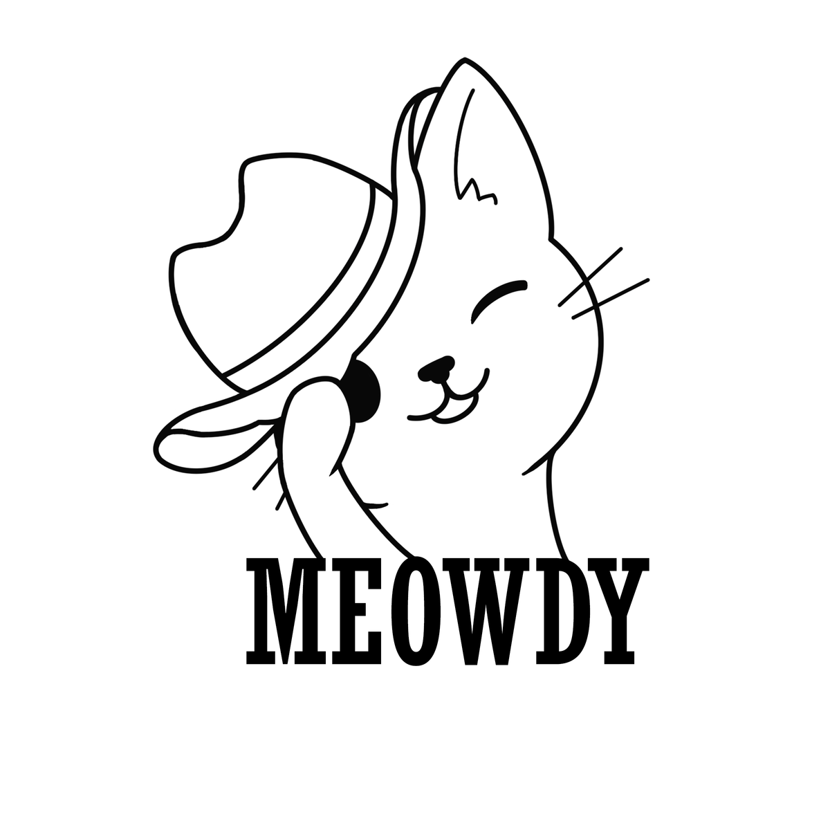 Meowdy - Decal – Fuzzbutt Boutique